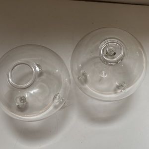 Marimo | Accents | Marino Two Round Vintage Blown Glass Footed Bud ...